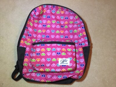 peace-sac pink school backpack | eBay