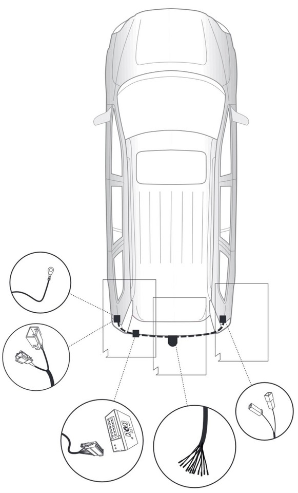 ANHÄNGERKUPPLUNG für Volvo XC60 08-17 vertikal abnehmbar + 7-pol E-Satz ...