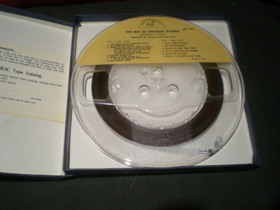 Knuckles O'toole - Plays Again Reel To Reel Tape 7 1/2 IPS Tested ...
