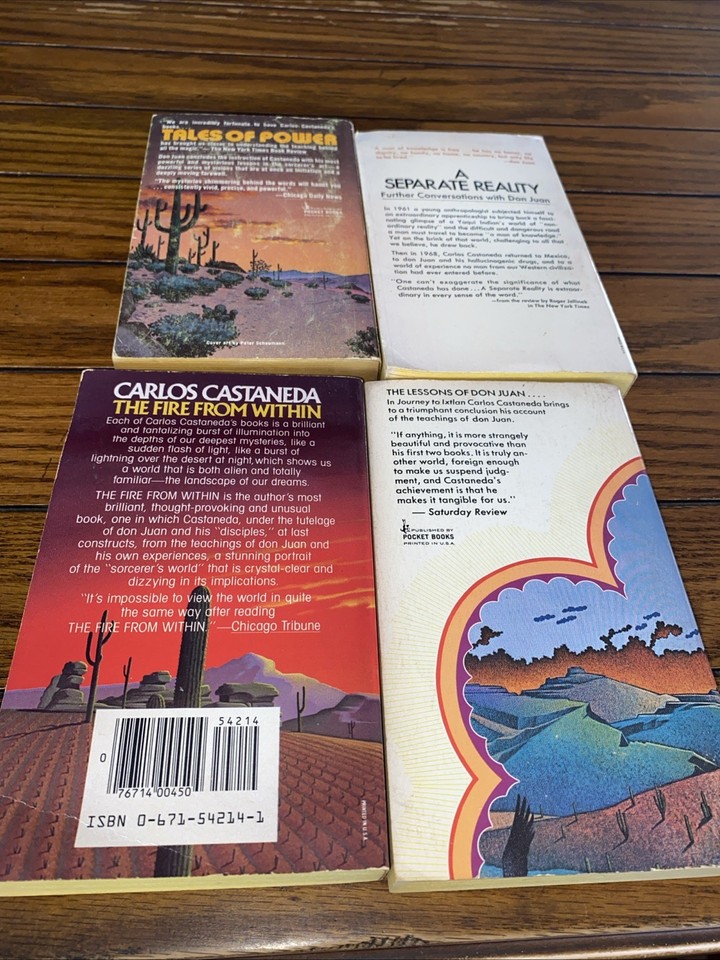 Carlos Castaneda Books Lot of 4 Vintage Paperbacks | eBay
