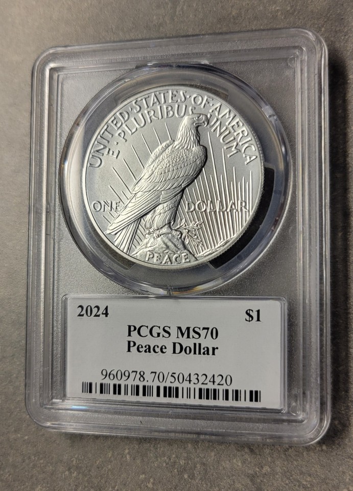 INFINITY LABEL 🔥 $2024 PCGS ULTRA BREAKS MS70 PEACE SILVER LEGENDS-ONLY ...