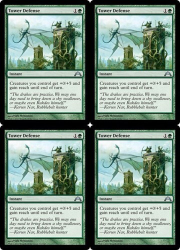 4x TOWER DEFENSE Gatecrash MTG Green Instant Unc | eBay