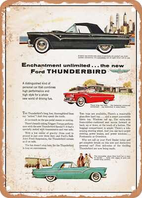 METAL SIGN - 1955 Thunderbird with Fairlane Style Trim Vintage Ad | eBay