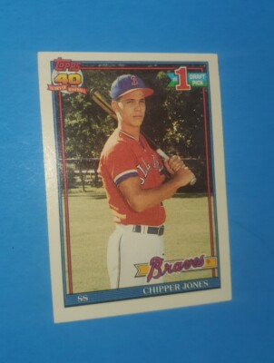 Topps 1991 Chipper Jones Atlanta Braves #333 Baseball Card #1 Draft ...
