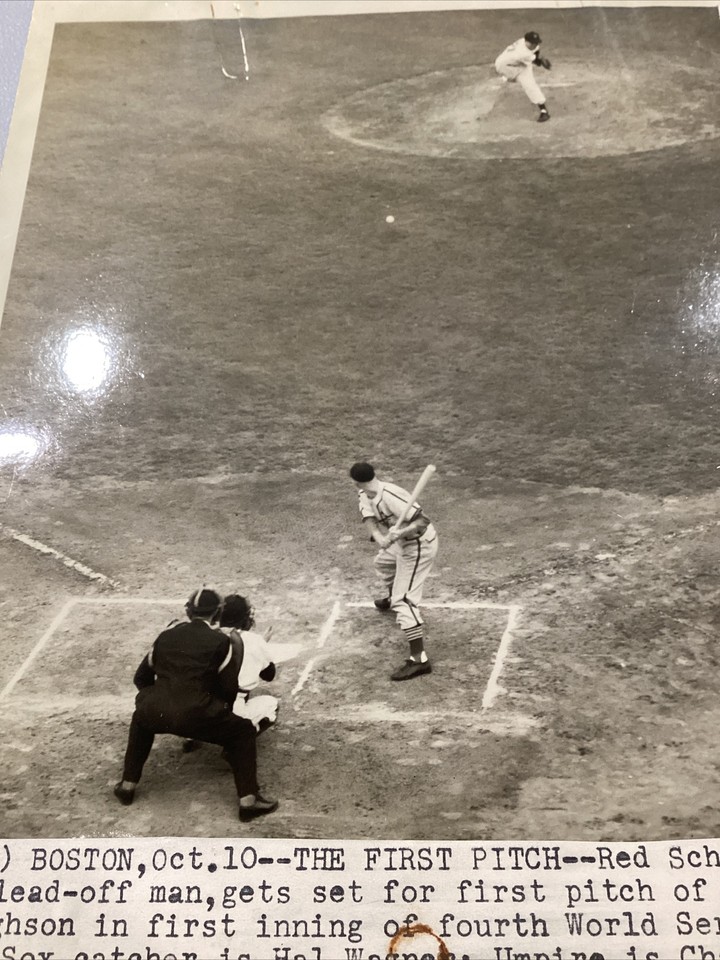1946 First Pitch World Series Game Boston Red Sox Hughson St Louis ...