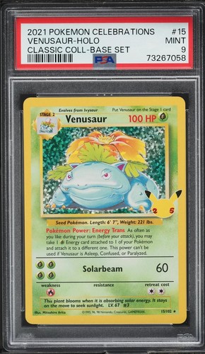 2021 Pokemon SWSH Celebrations Classic Collection Holo Venusaur #15 P ...