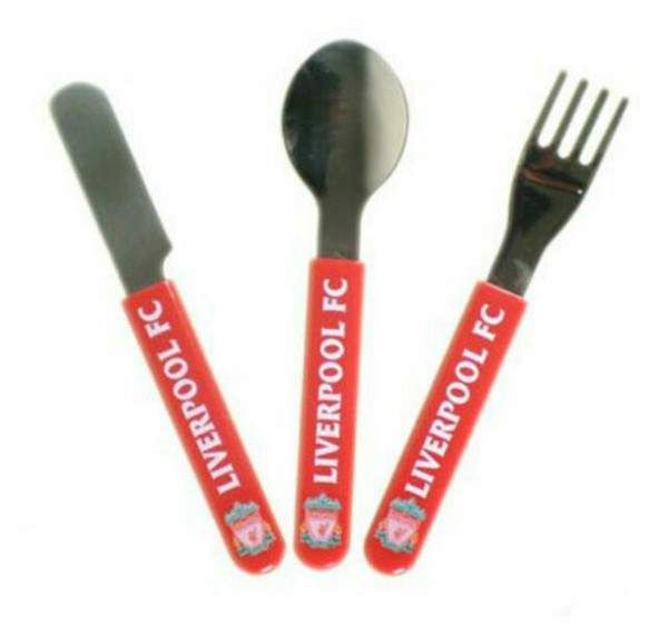 100 Official Liverpool FC Kids Dinner School Cutlery Set Knife Fork ...