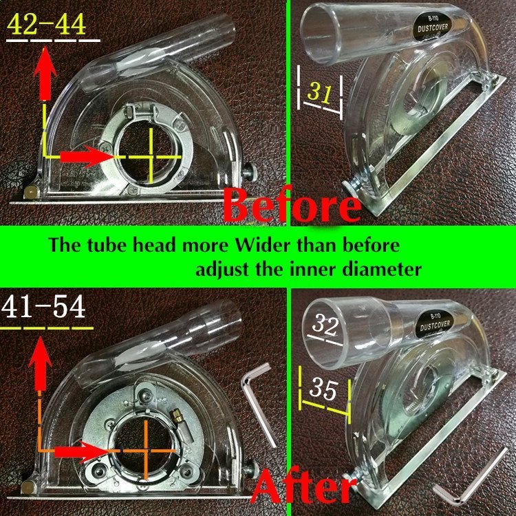 Clear Cutting Dust Shroud Grinding Dust Cover for Angle Hand Grinder 4 ...