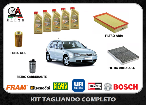 KIT TAGLIANDO VOLKSWAGEN GOLF IV 1.9 TDI 115CV 85KW DAL 12/1998 ...
