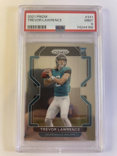 2021 Prizm Football Trevor Lawrence #331 Base Rookie Card RC PSA 9 ...