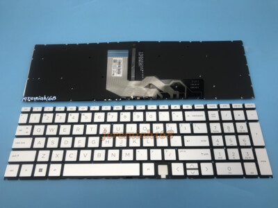 For HP ENVY 15-ed 15-ed0000 15-ee 15-ee000 English Keyboard Silver ...