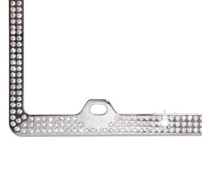 Embedded CLEAR Crystal BLING Rhinestone License Plate Frame w/Swarovski ...