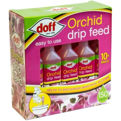 Doff Orchid Drip Feeder 10 Pack Liquid Plant Food Fertiliser Indoor ...