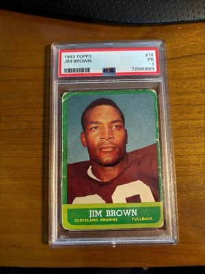 1963 TOPPS #14 JIM BROWN PSA 1 | eBay