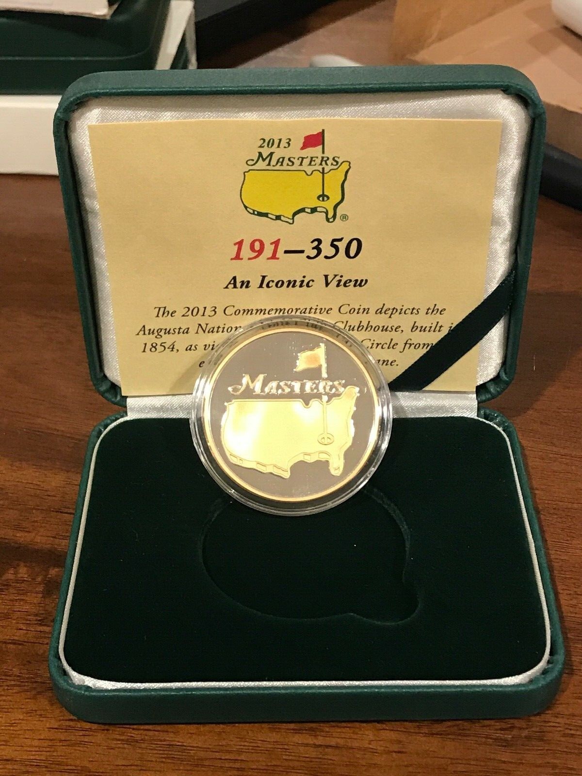 2013 Augusta Masters silver golf coin Iconic View Adam Scott winner ...