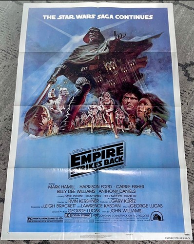 STAR WARS Empire Strikes Back (1980) ORIGINAL Style B Movie Poster ...