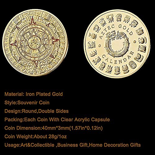 Aomcisi Mexico Mayan Calendar Aztec Art Prophecy Culture Challenge Coin ...