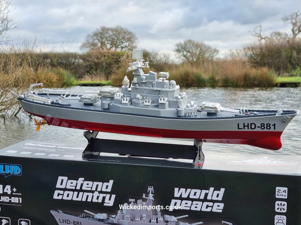 RC Navy Destroyer Remote Control Boat - 24-Inch Military Toy Ship UK ...