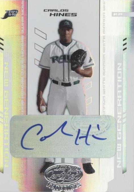2004 Leaf Certified Materials - New Generation Carlos Hines #248 White ...
