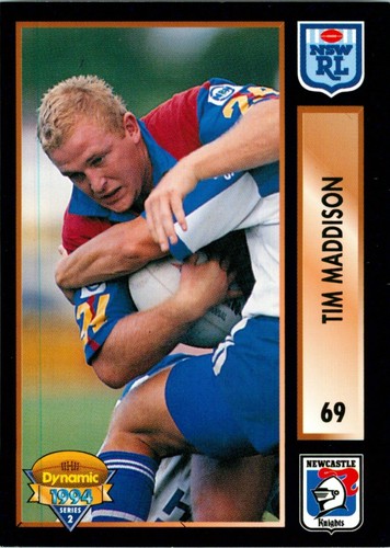 New 1994 NEWCASTLE KNIGHTS NRL Card TIM MADDISON | eBay