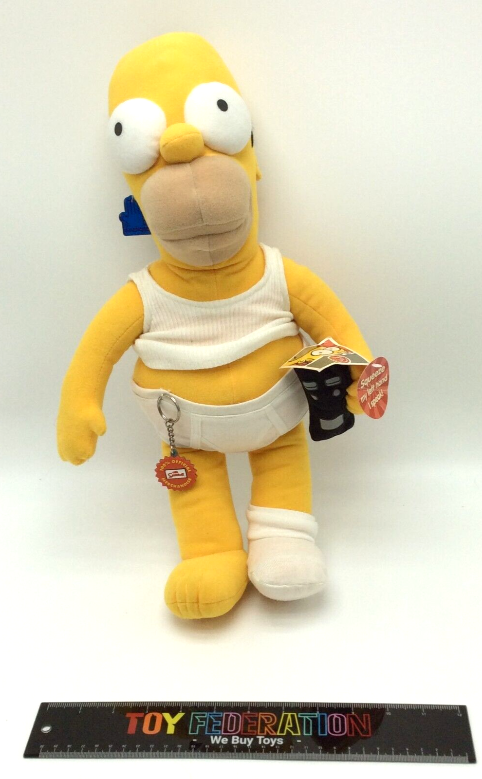 Applause The Simpsons Talking Homer in Underwear Plush Stuffed Toy - Not Working | eBay