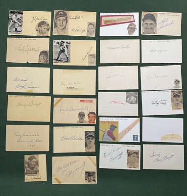 Cincinnati Reds Autographed Postcards & Index Cards 1940-1960s inc ...