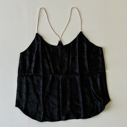 Victoria's Secret Satin Racerback Script Logo Cami Pajama Top Womens ...