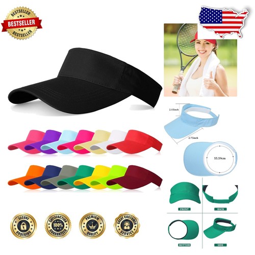 15-Piece Adjustable Sun Visor Hats - Stylish Sports and Outdoor Sun ...