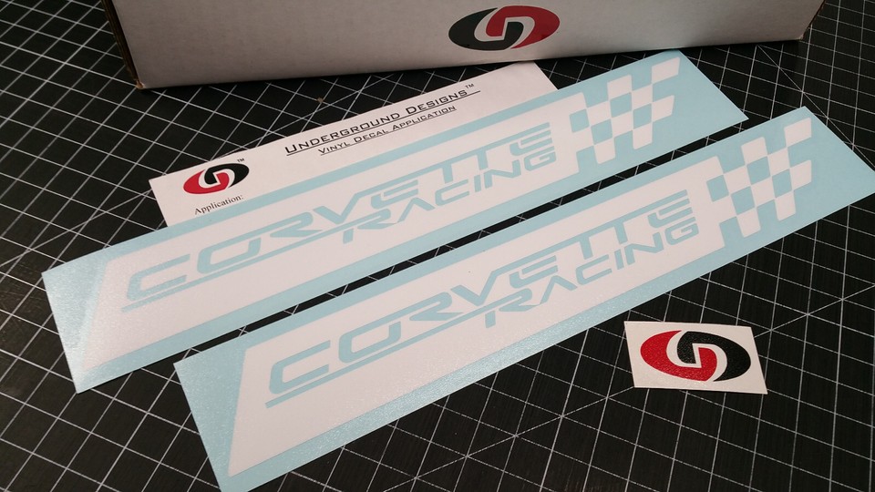 Corvette Racing Checkered Decals (2pk) C5 C6 C7 C8 Stickers Stingray ...