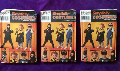 SIMPLICITY COSTUMES 8644 SEWING PATTERN - 3 SIZE A (SM, MED, LG) - ALL ...
