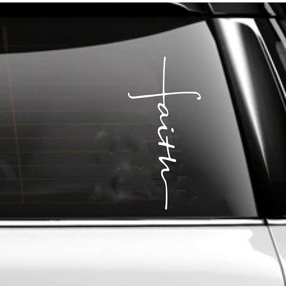 Faith Cross Car Decal Graphic Christian Vinyl Sticker Popular Jesus 8 ...
