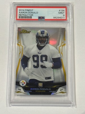 Aaron Donald 2014 Topps Finest REFRACTOR SP Rookie Card RC #134 - Rams ...