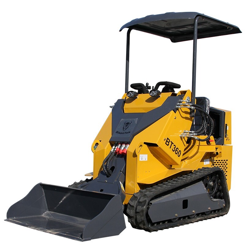 2025 Mini Skid Steer Loader Cab Ride-On Track Gasoline Engine Outdoor ...