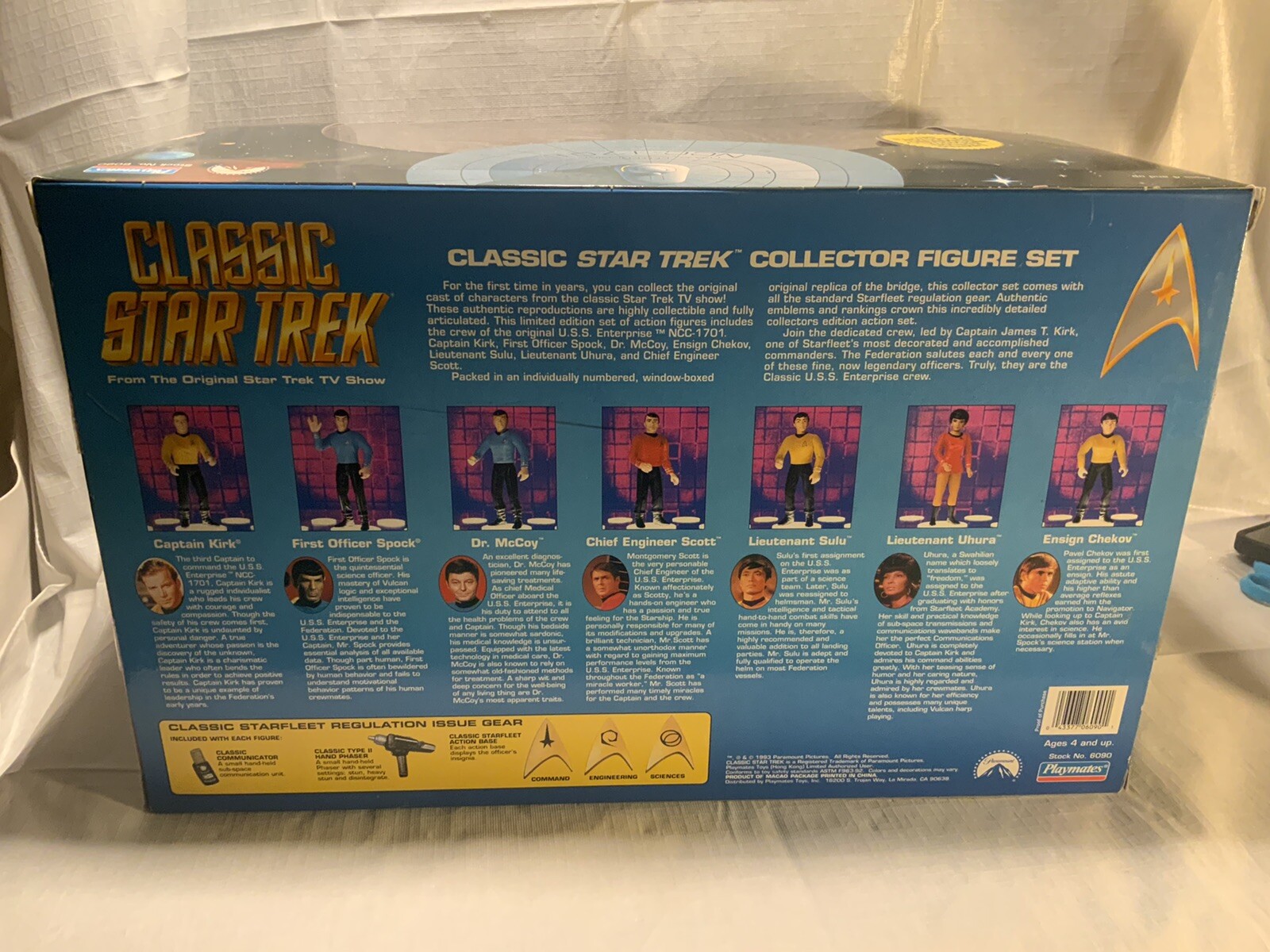 Classic Star Trek Bridge Collector Figure Set 1993 Playmates Numbered ...