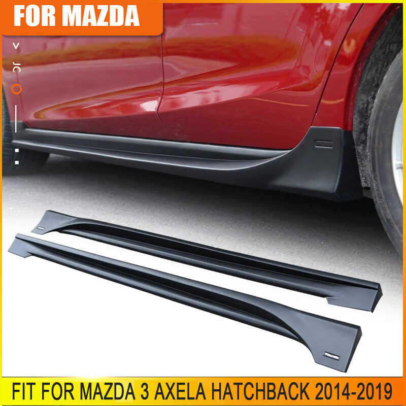 Fits Mazda 3 Axela Hatchback 14-19 Side Skirt Extension Lip Rocker ...