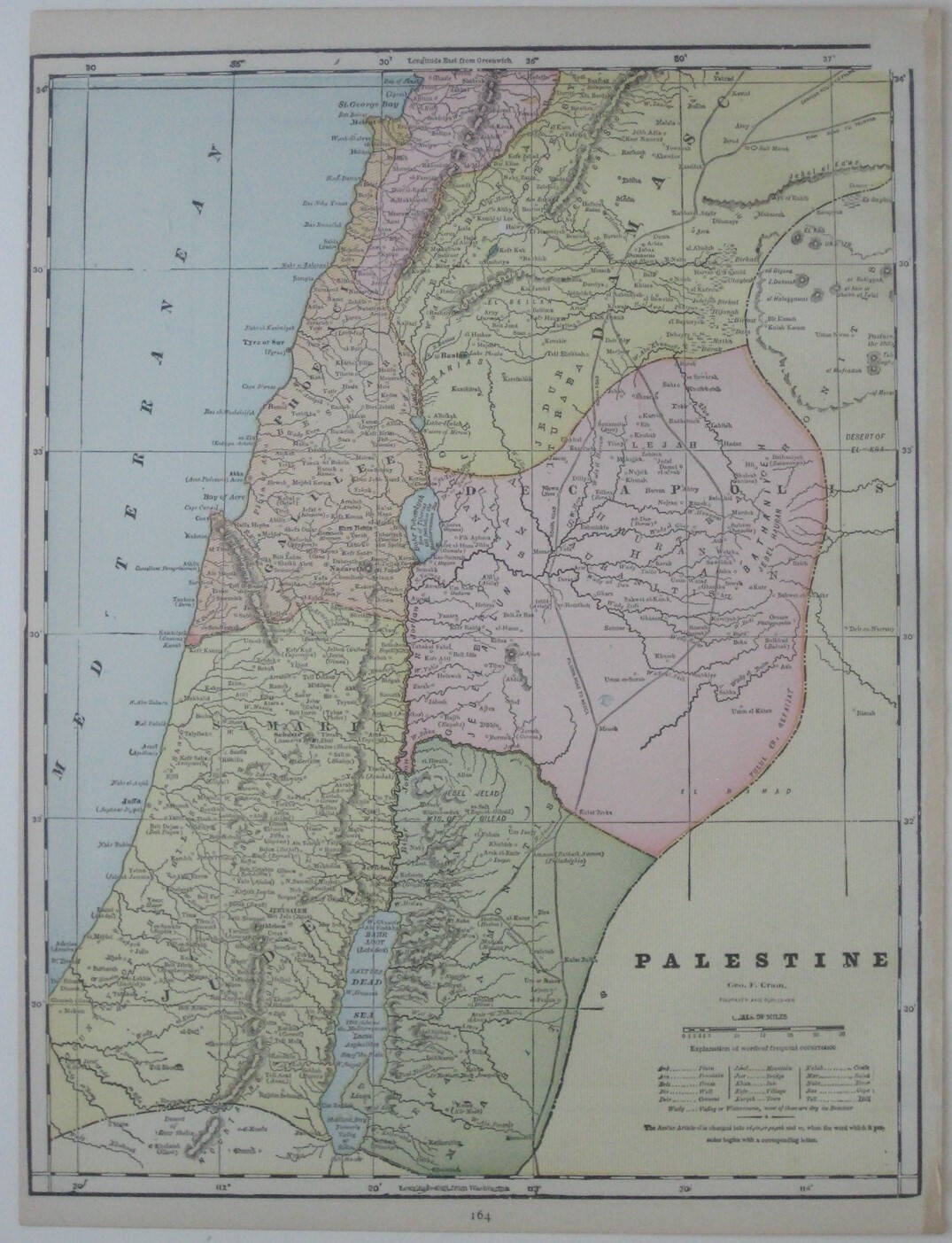 Original Map Of Palestine