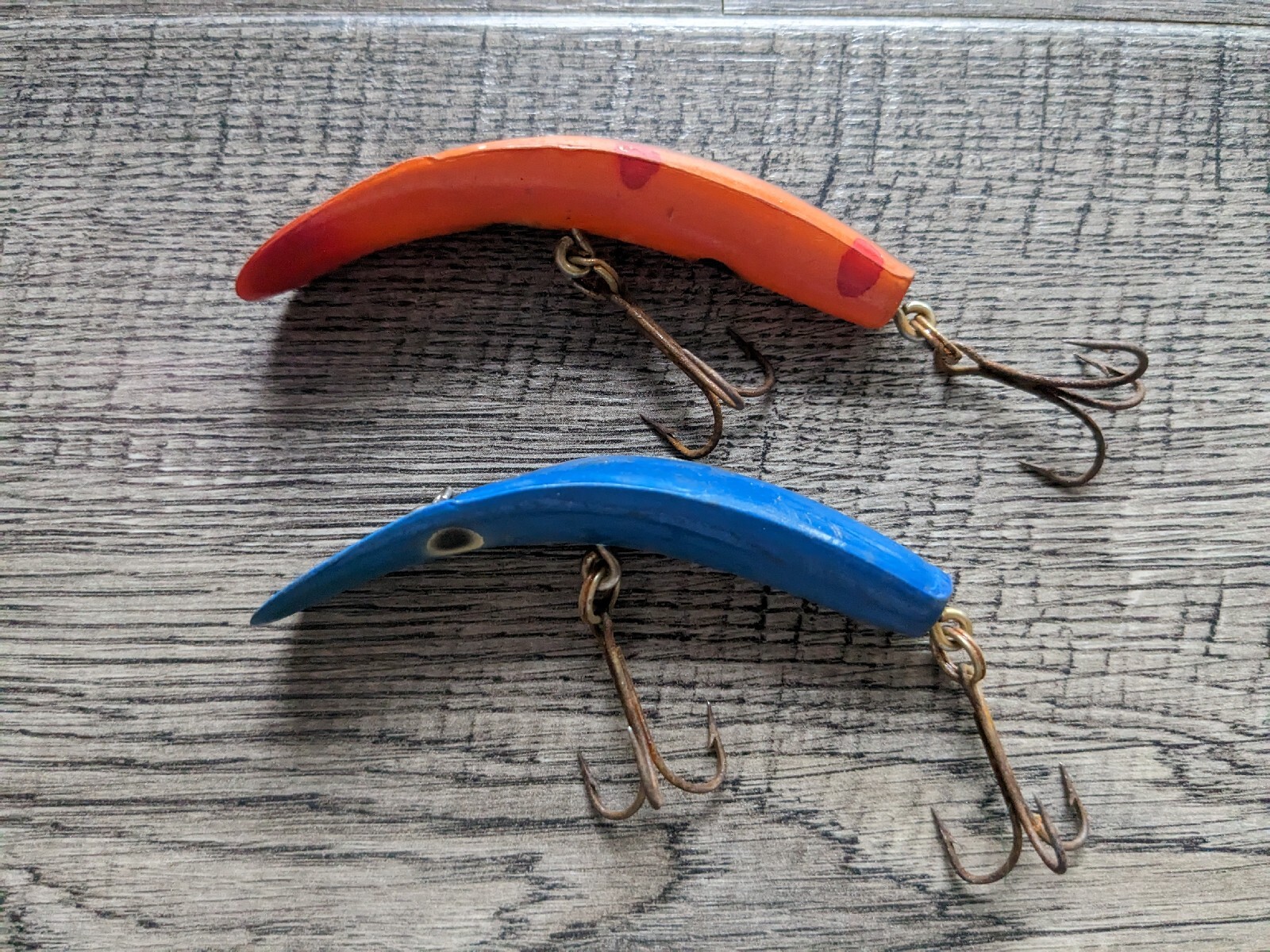 Lot of 2 Luhr Jensen KWIKFISH K11 Fishing Lures Orange Strawberry ...