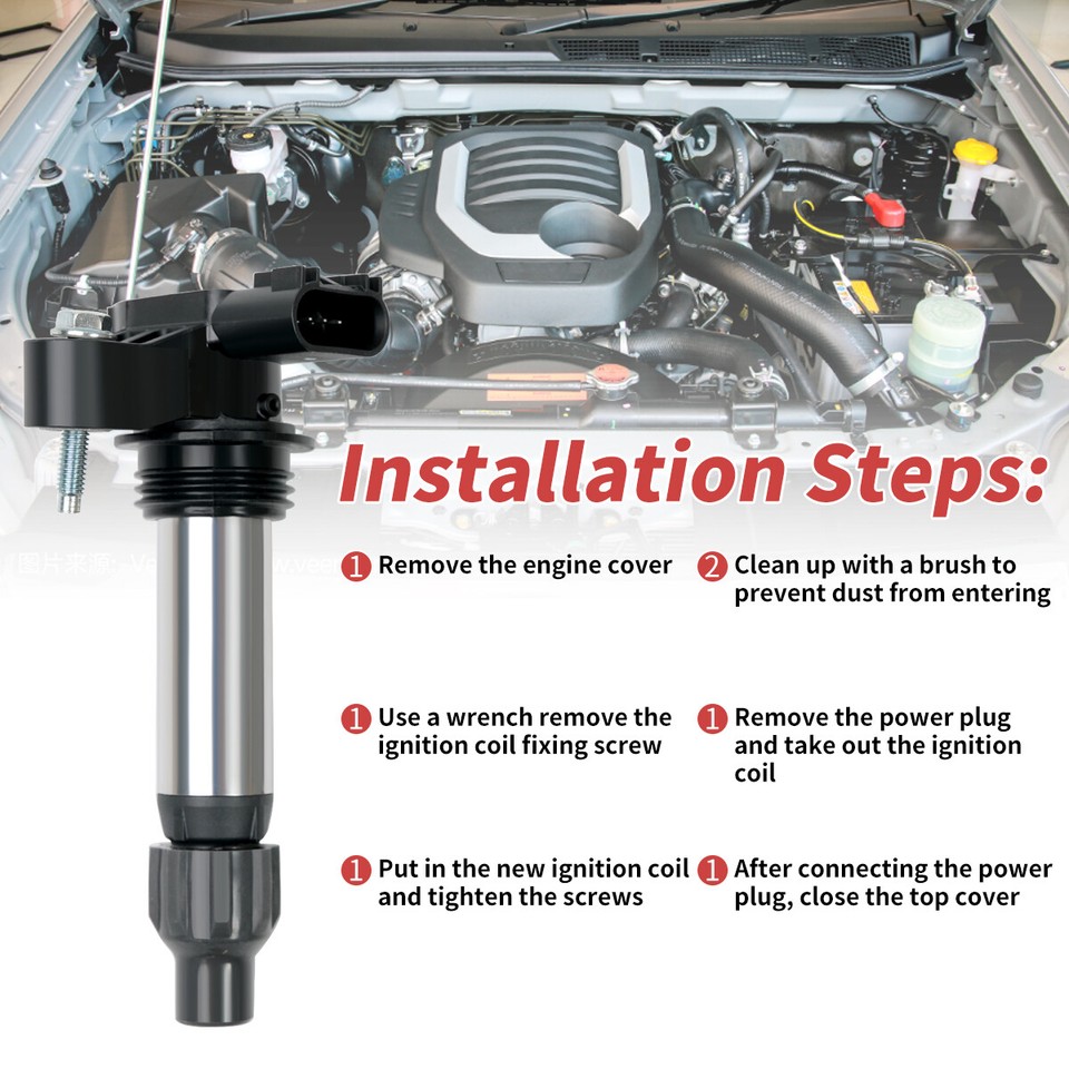 OEM Upgrade 6 Ignition Coils For Cadillac GMC Chevrolet Buick 3.0L 3.6L ...