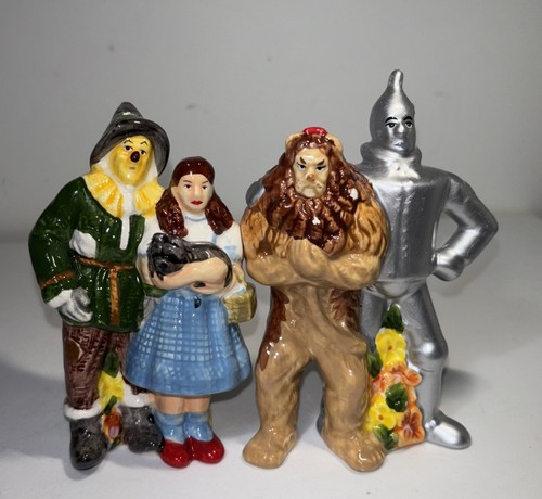 Wizard Of Oz Salt & Pepper Shakers 4 Characters Magnetic Dorothy ...