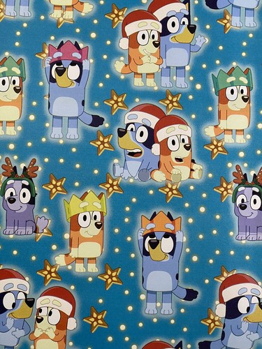 BLUEY Christmas Wrapping Paper Large 50 Sq Ft Bandit Chilli | eBay