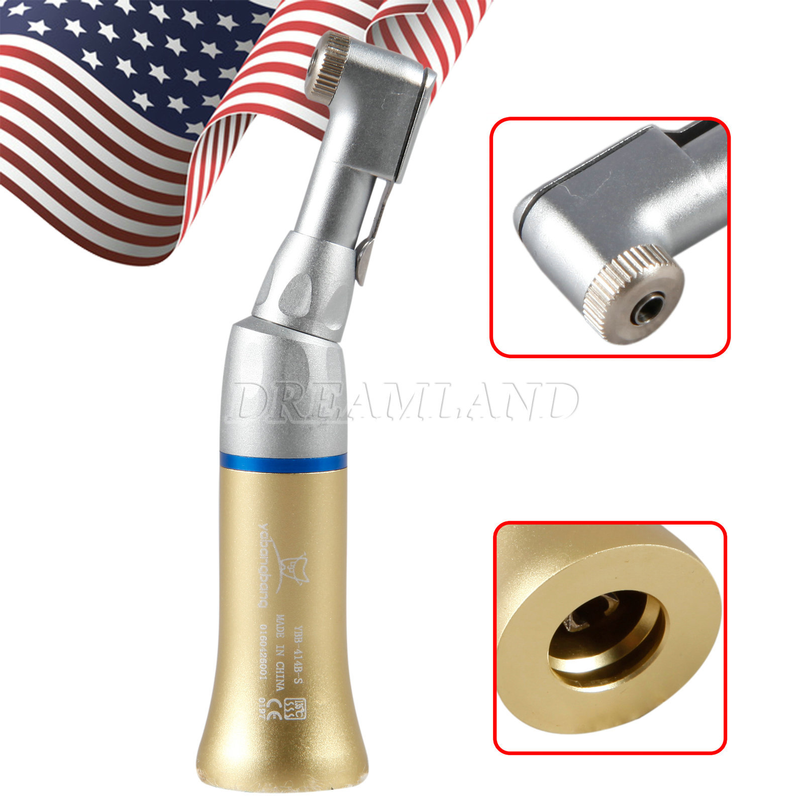 5 Sets Dental Slow Speed Handpiece Contra angle Latch + E-type Air ...
