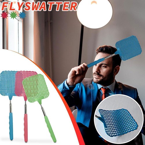 1 EXTENDABLE FLY SWATTER CATCHER TELESCOPIC INSECT BUG KILLER MOSQUITO ...