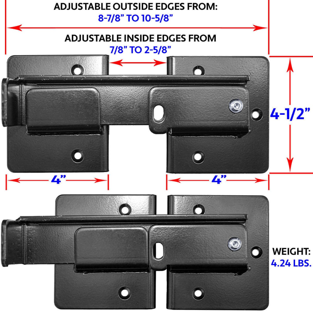 Double Gate Latches For Gates Black Chain Links Commercial Strong Arm