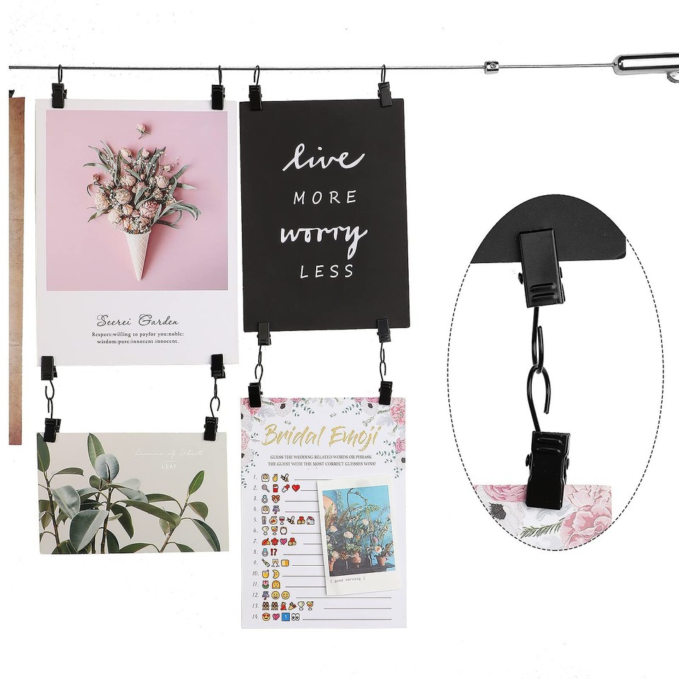 4 Set 196 Inch Wire Curtain Rod Room Divider Wire Curtain Hanging ...