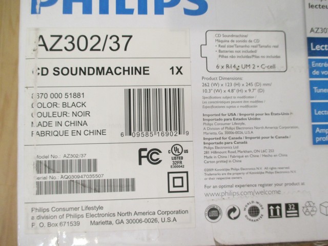 Philips AZ302 CD/Radio Boombox for sale online | eBay