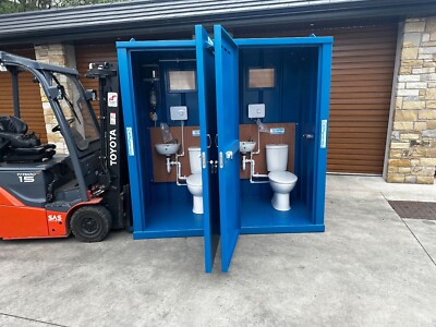 MULTEC BLUE Portable DOUBLE Toilet Block Unit, Site Cabin - Single Unit ...