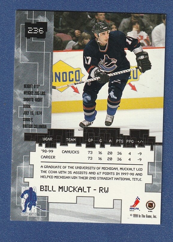 BILL MUCKALT 1999-00 BAP Millennium /25 PROMO All Star Fantasy Silver ...