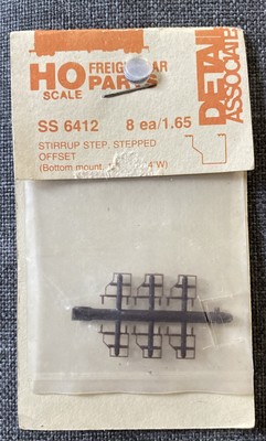 HO scale Detail Associates SS 6412 stirrup step (8) stepped offset ...