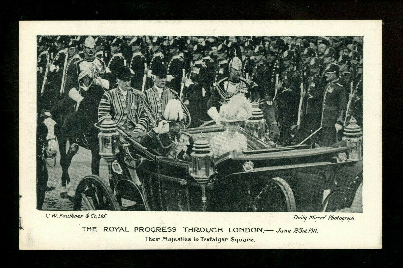 Royalty postcard King George Queen Mary Coronation 1911 Faulkner Daily ...