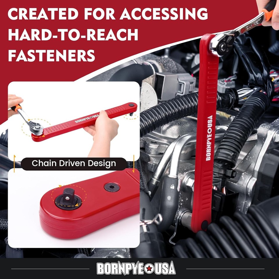 Offset Extension Wrench Set, Impact Ready Socket Extender Tool Red | eBay